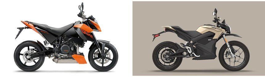 Motorrad Vergleich KTM 690 Duke 2009 vs. Zero DS 2022