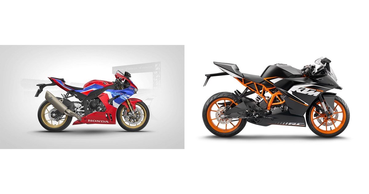 Motorrad Vergleich Honda CBR1000RR-R Fireblade SP 2023 vs. KTM RC 125 2016