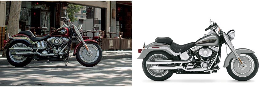 Motorrad Vergleich Harley-Davidson Softail Fat Boy FLSTF 2013 vs ...