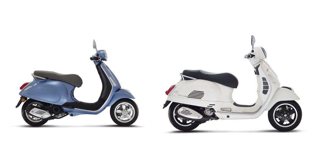 Motorrad Vergleich Vespa Primavera 50 2T SC 2015 vs. Vespa GTS 125 ie ...