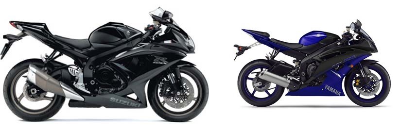 Motorrad Vergleich Suzuki GSX-R 750 2009 vs. Yamaha YZF-R6 2014