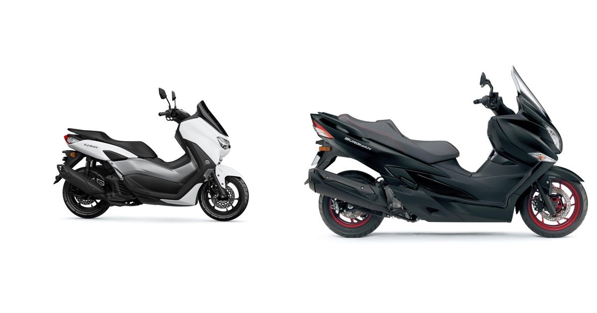 Motorrad Vergleich Yamaha NMAX 125 2023 vs. Suzuki Burgman 400 2019