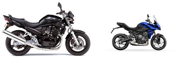 Motorrad Vergleich Suzuki Bandit 650 2008 vs. Triumph Tiger Sport 660 2023