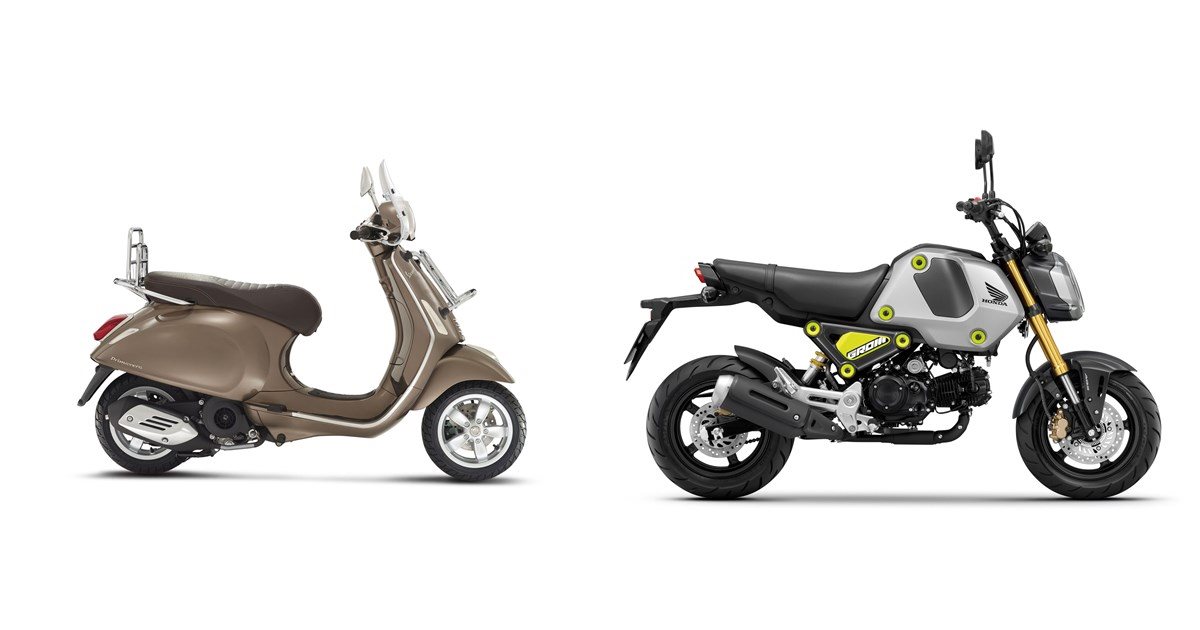 Motorrad Vergleich Vespa Primavera 125 i.e. 3V Touring 2018 vs. Honda ...