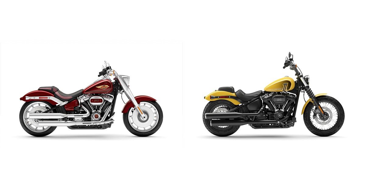 Comparaison des motos Harley-Davidson Softail Fat Boy 114 FLFBS 2023 VS. Harley-Davidson Softail ...