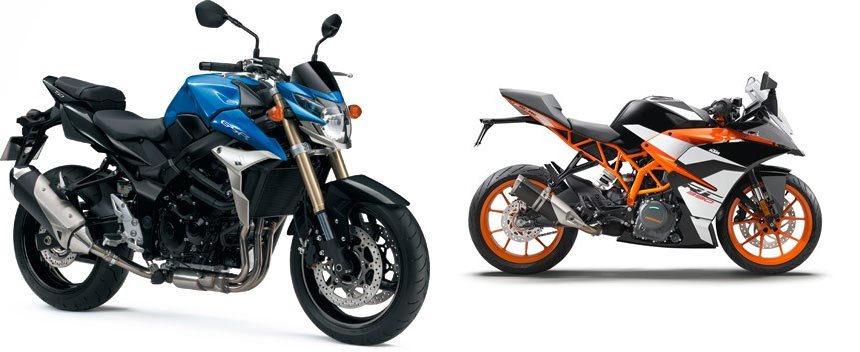 Motorrad Vergleich Suzuki GSR 750 2012 vs. KTM RC 390 2017