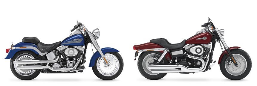 Motorrad Vergleich Harley-Davidson Softail Fat Boy FLSTF 2009 vs ...