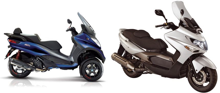 Motorrad Vergleich Piaggio Mp3 500 Sport Advanced 2021 Vs Kymco