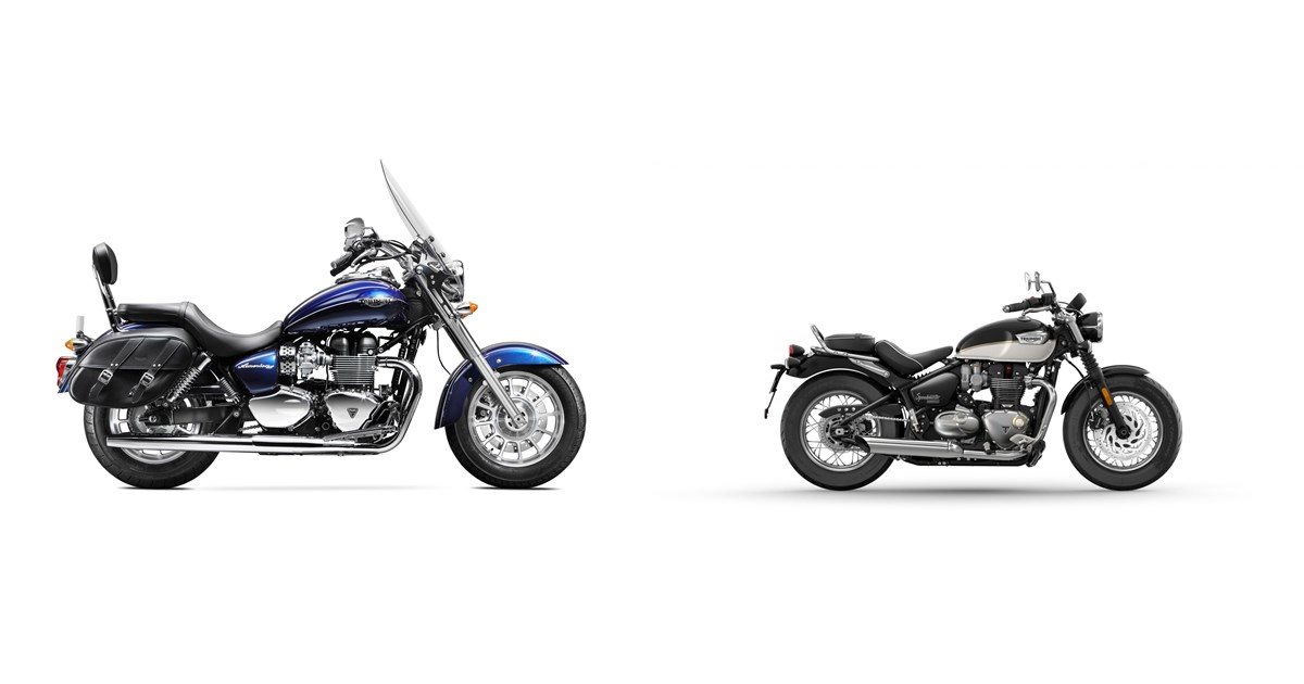 Motorrad Vergleich Triumph America LT 2015 vs. Triumph Bonneville ...