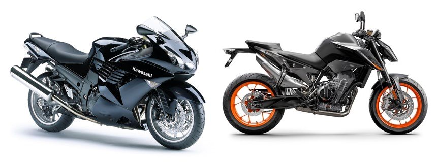 Motorrad Vergleich Kawasaki ZZR 1400 2009 vs. KTM 890 Duke L 2021