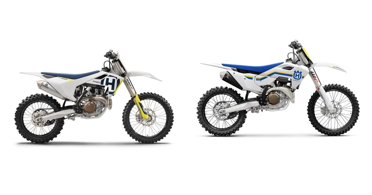 Motorrad Vergleich Husqvarna FC 450 2018 vs. Husqvarna FC 450 Heritage 2023