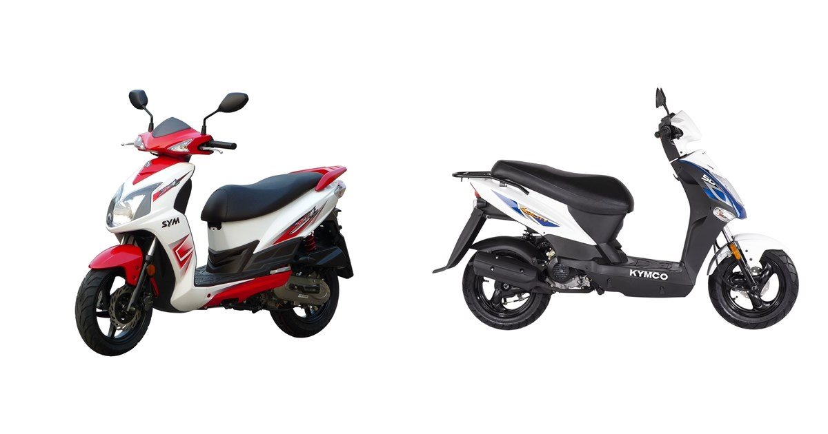 Motorrad Vergleich Sym Jet 4 50 2021 vs. Kymco Agility 50 2022