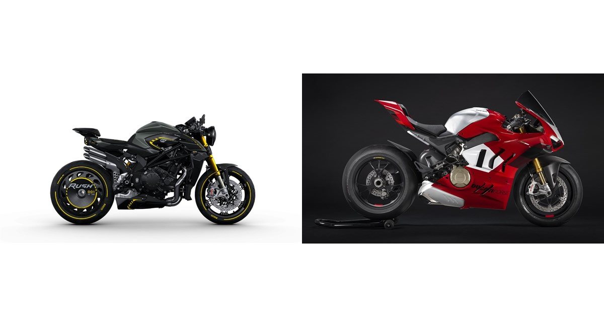 Motorrad Vergleich MV Agusta Rush 1000 2023 vs. Ducati Panigale V4 R 2023
