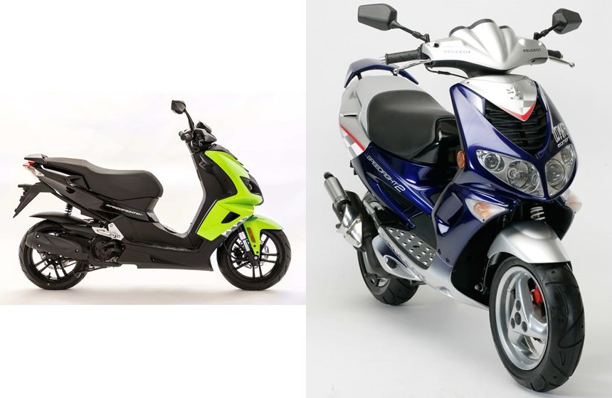 Motorrad Vergleich Peugeot Speedfight 4 50 4T 2017 vs. Peugeot ...