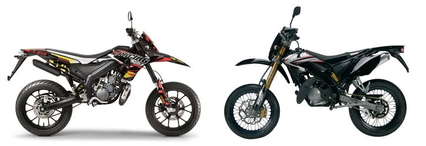Motorrad Vergleich Derbi Senda DRD Racing 50 SM 2020 vs. Motorhispania ...