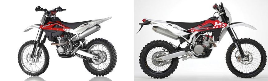 Motorrad Vergleich Husqvarna TXC 310 R 2013 vs. Husqvarna TE 250 2009