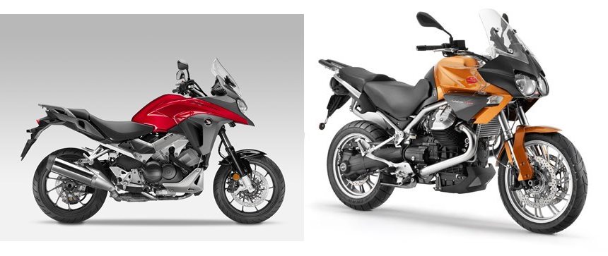 Motorrad Vergleich Honda VFR800X Crossrunner 2017 vs. Moto Guzzi ...