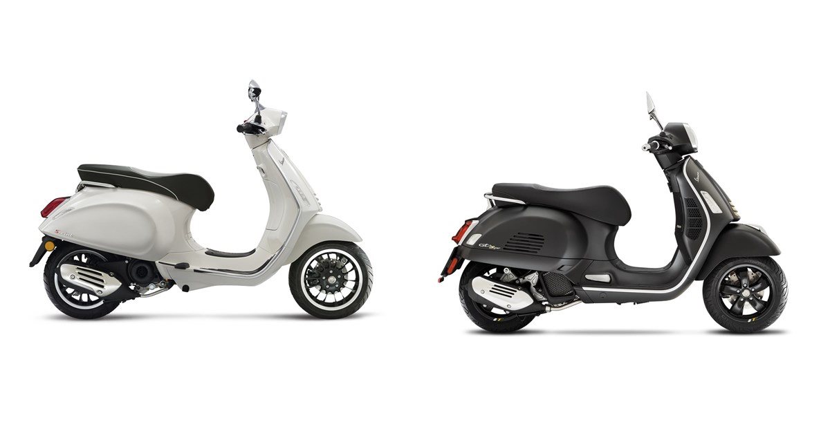 Motorrad Vergleich Vespa Sprint 125 iGET 2021 vs. Vespa GTS 125 Super Tech 2022