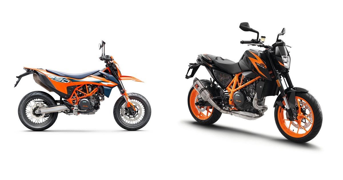 Motorrad Vergleich KTM 690 SMC R 2023 vs. KTM 690 Duke R 2017