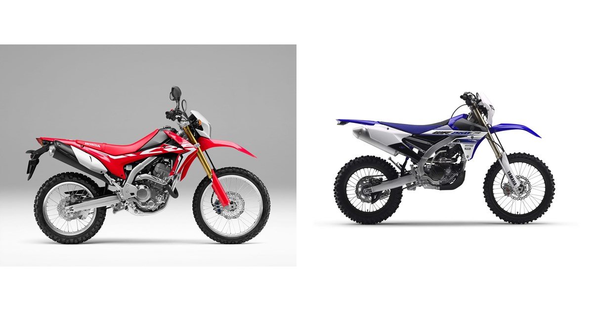 Motorrad Vergleich Honda CRF250L 2017 vs. Yamaha WR250F 2016