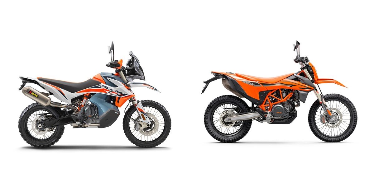 Motorrad Vergleich KTM 890 Adventure R Rally 2021 vs. KTM 690 Enduro R 2023