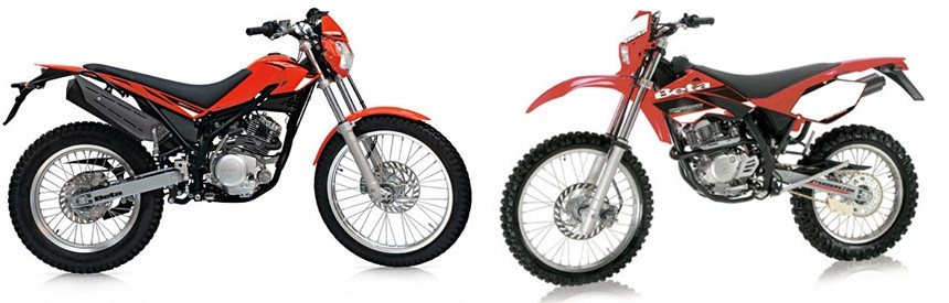 Motorrad Vergleich Beta Alp 125 2009 vs. Beta RR Enduro 4T 125 AC 2009