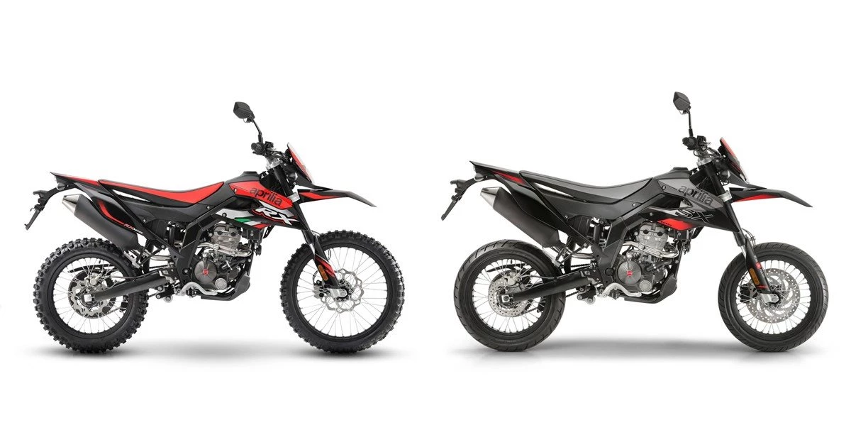 Motorrad Vergleich Aprilia RX 125 2020 vs. Aprilia SX 125 2019