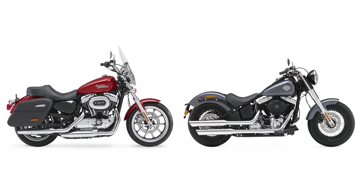 Motorrad Vergleich Harley-Davidson Sportster XL 1200T SuperLow 2014 vs ...
