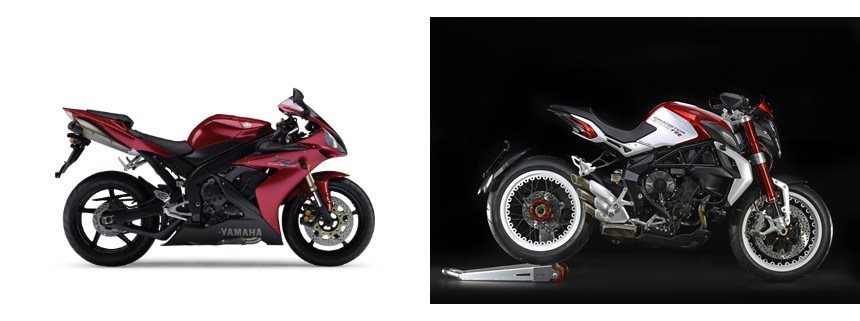 Motorrad Vergleich Yamaha R1 2005 vs. MV Agusta Dragster 800 RR 2015