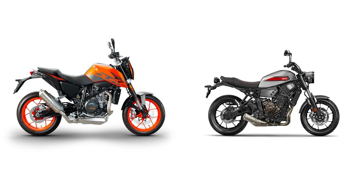Motorrad Vergleich KTM 690 Duke 2019 vs. Yamaha XSR700 2019