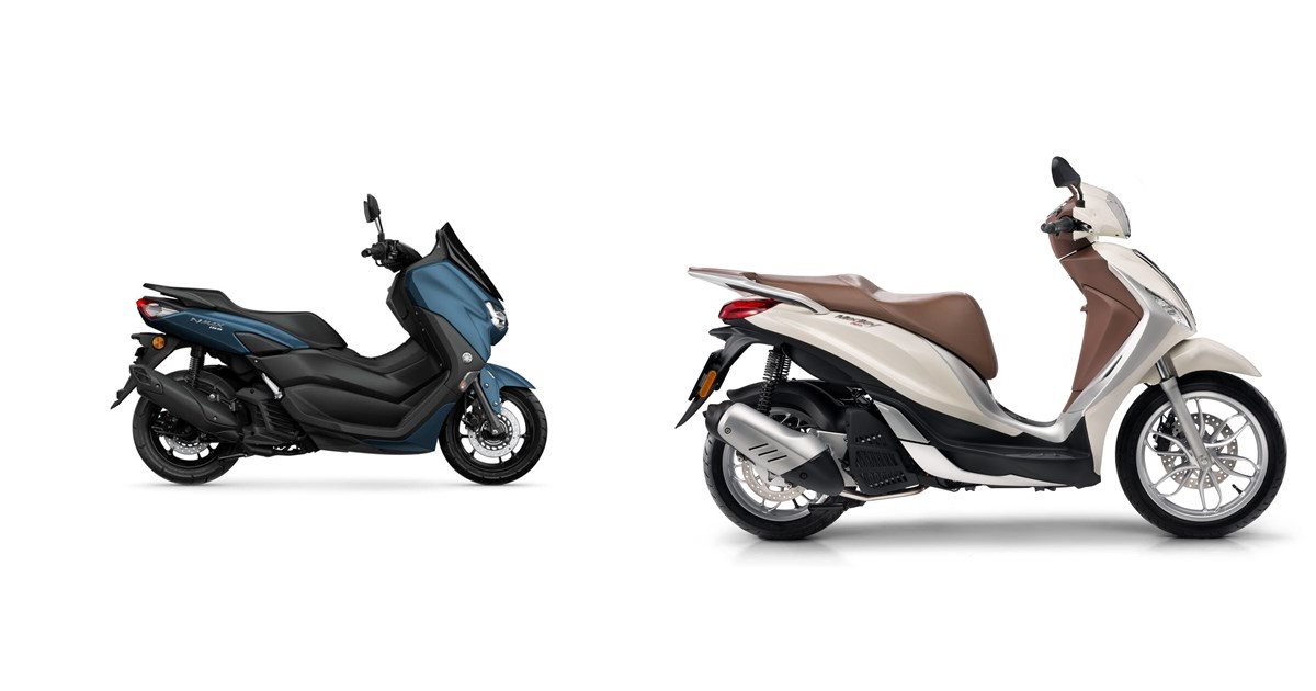 Motorrad Vergleich Yamaha NMAX 155 2023 vs. Piaggio Medley 150 2016