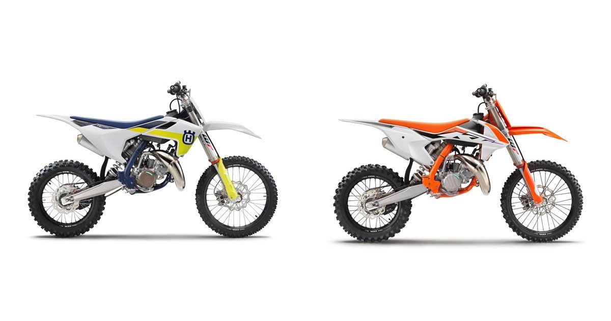 Motorrad Vergleich Husqvarna TC 85 2022 vs. KTM 85 SX 19/16 2023