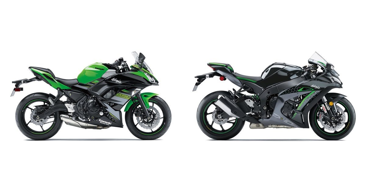 Motorrad Vergleich Kawasaki Ninja 650 KRT 2019 vs. Kawasaki Ninja ZX ...