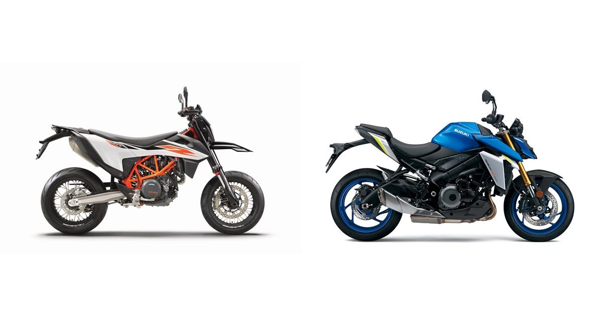 Motorrad Vergleich KTM 690 SMC R 2020 vs. Suzuki GSX-S1000 2023