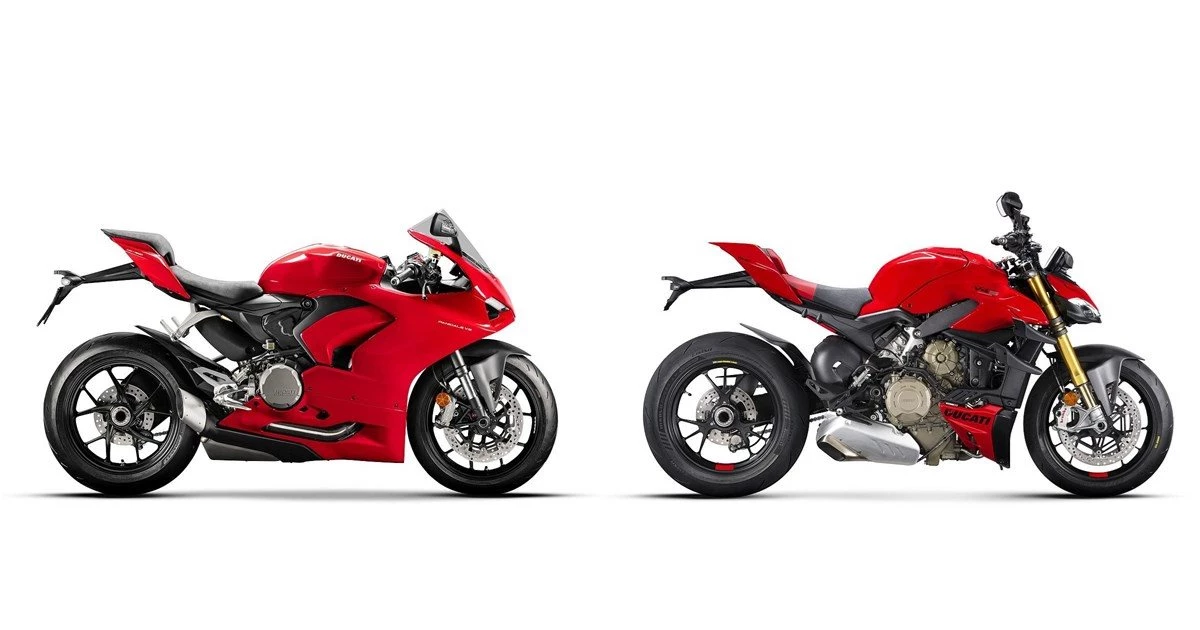 Motorrad Vergleich Ducati Panigale V2 2024 vs. Ducati Streetfighter V4 ...