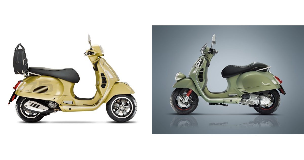 Motorrad Vergleich Vespa GTS 300 hpe Super Tech 75th Anniversary ...