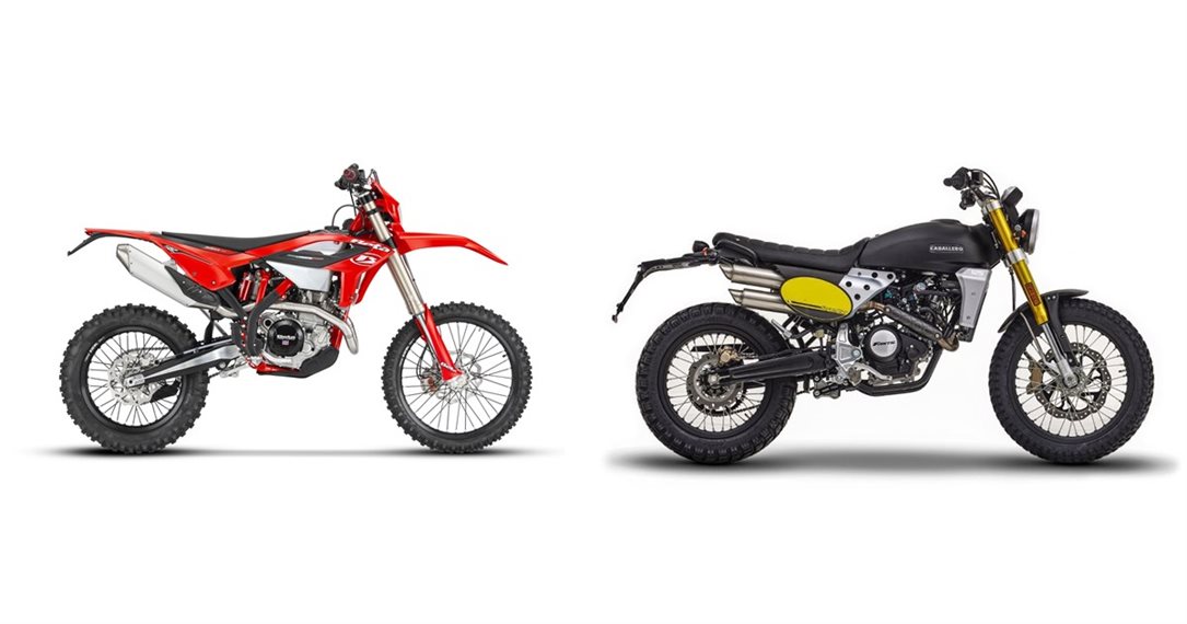Motorrad Vergleich Beta RR 350 4T 2023 vs. Fantic Caballero Scrambler ...