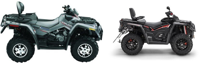 Motorrad Vergleich Can-Am Outlander 800 MAX Ltd. 2009 vs. ODES ...