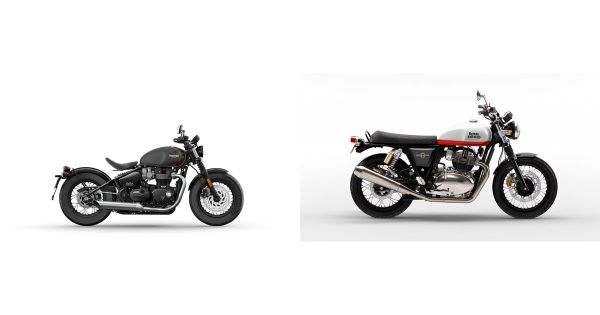 Triumph Bonneville Bobber 2021 vs Royal Enfield Interceptor 650 2022