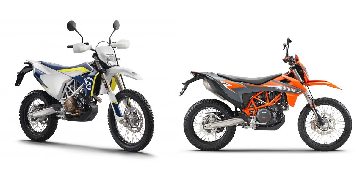 Motorrad Vergleich Husqvarna 701 Enduro 2016 vs. KTM 690 Enduro R 2022
