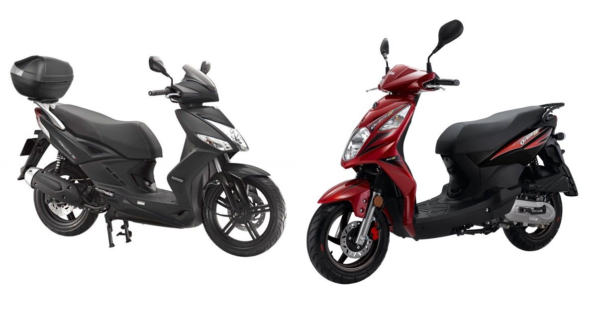 Motorrad Vergleich Kymco Agility 16 Plus 125i CBS 2021 vs. Sym Orbit II 50 4T 2020