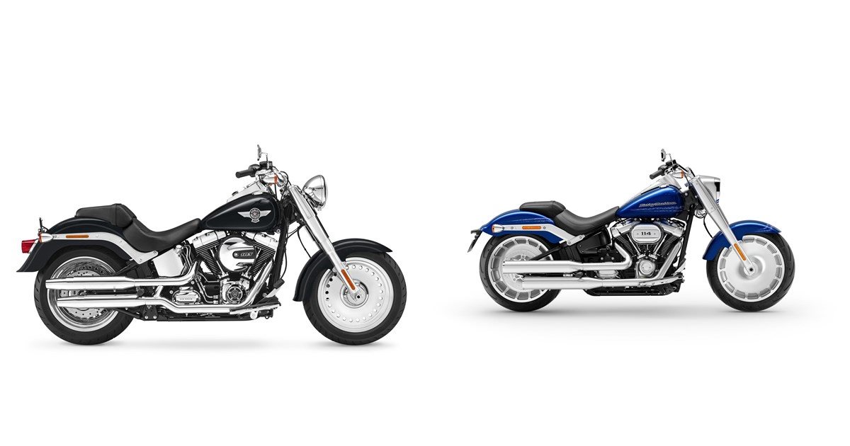 Motorrad Vergleich Harley-Davidson Softail Fat Boy FLSTF 2017 vs ...