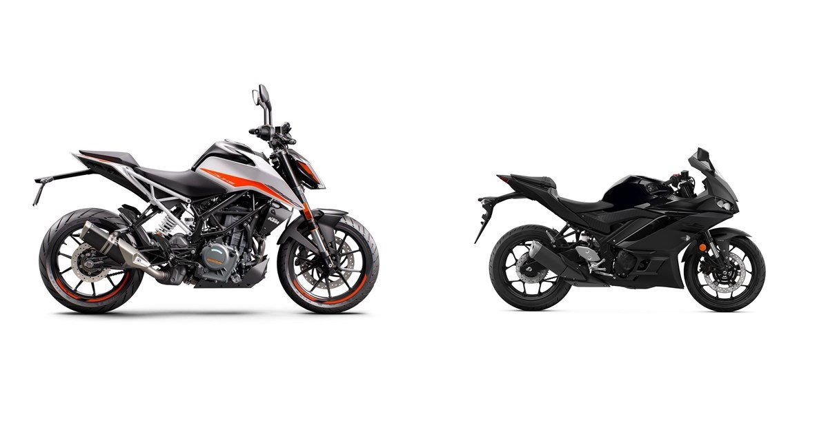 Motorrad Vergleich KTM 390 Duke 2021 vs. Yamaha R3 2020