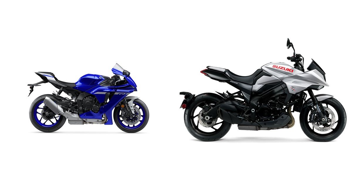 Motorrad Vergleich Yamaha R1 2021 vs. Suzuki GSX-S1000S Katana 2019