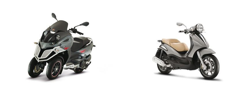 Motorrad Vergleich Gilera Fuoco 500 ie 2012 vs. Piaggio Beverly 500 2009