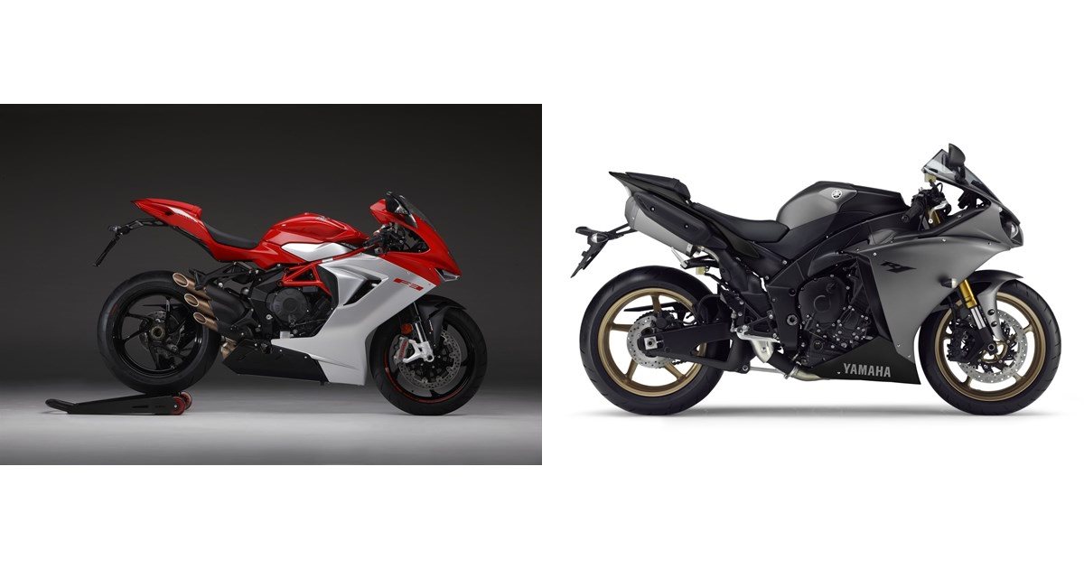 Motorrad Vergleich MV Agusta F3 800 2021 vs. Yamaha R1 2014