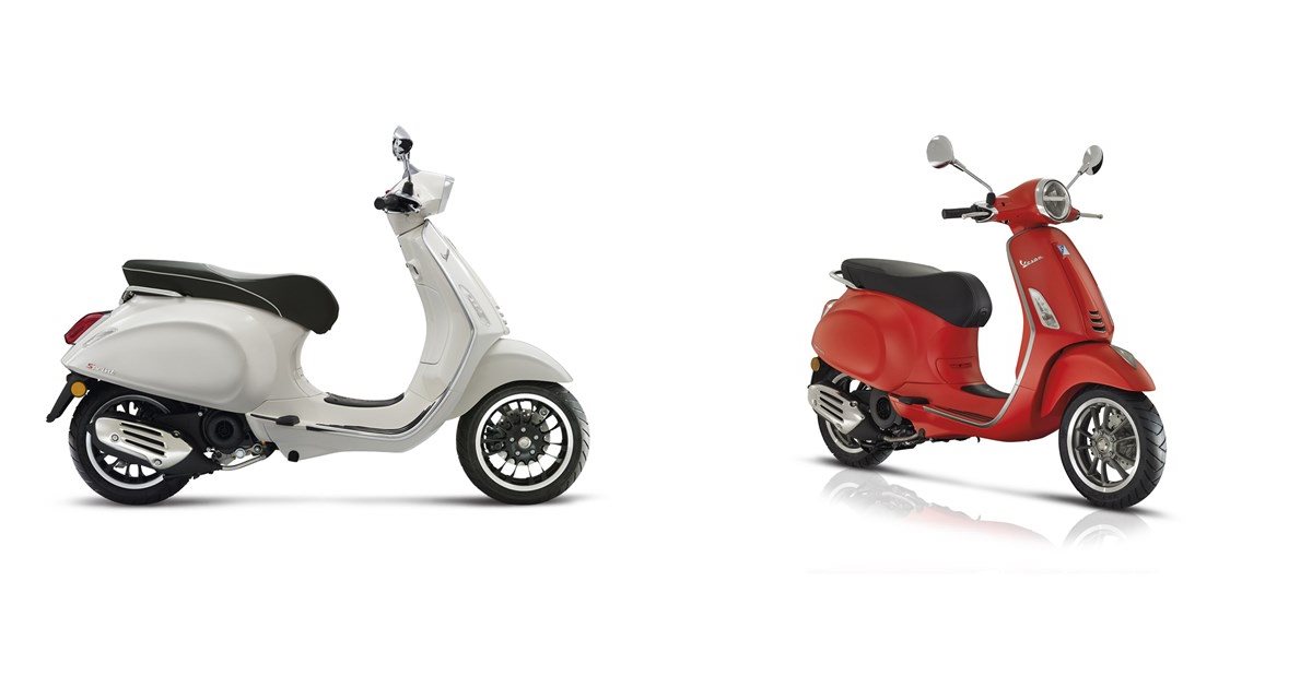 Motorrad Vergleich Vespa Sprint 125 iGET 2021 vs. Vespa Primavera 125 S iGet 2019