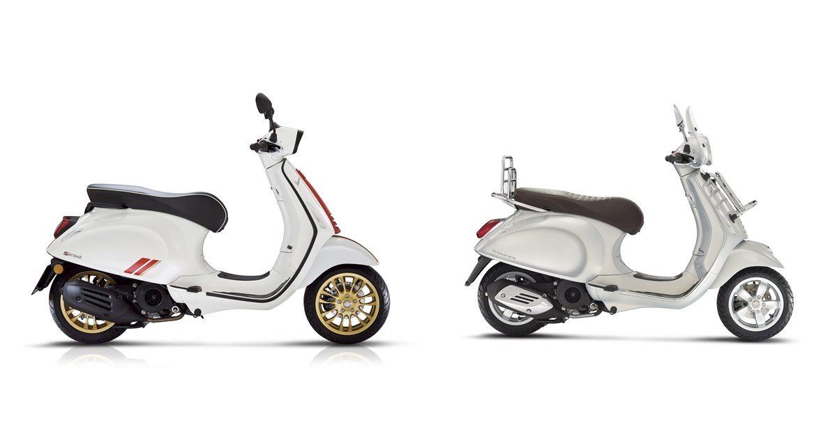 Motorrad Vergleich Vespa Sprint 125 Racing Sixties 2020 vs. Vespa Primavera 125 i.e. 3V Touring 2015