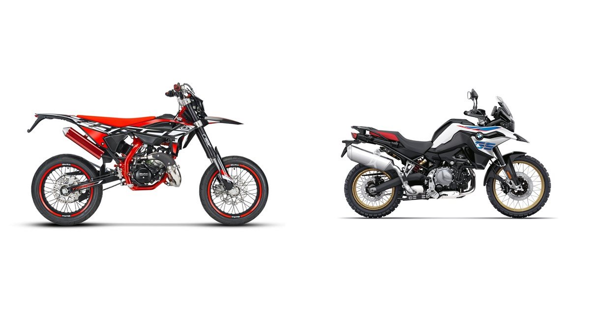 Motorrad Vergleich Beta RR 50 Motard Track 2021 vs. BMW F 850 GS 2020