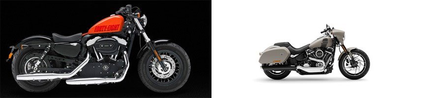 Motorrad Vergleich Harley-Davidson Sportster XL 1200X Forty-Eight 2013 vs. Harley-Davidson ...